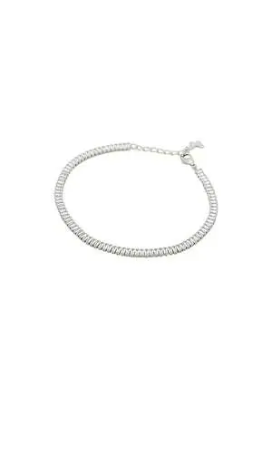 ADINA EDEN Cz Baguette Tennis Bracelet - Silver