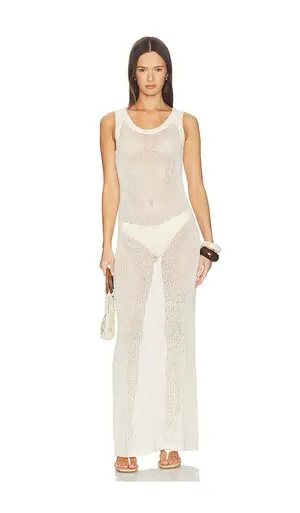 Lna Open Knit Tank Dress