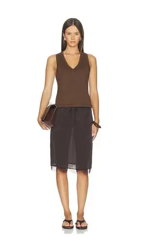 Renggli V-neck Tank In Brown