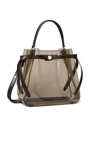 Tory Burch Romy Clear Bucket Bag In Brown