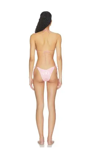 Oseree Sequins O Gem Kini Bikini Set In Pink