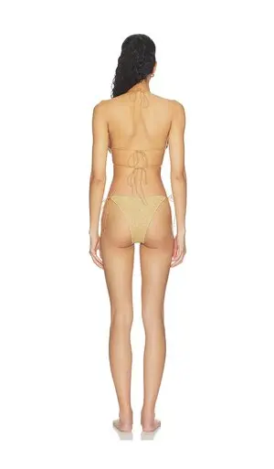 Oseree Lumiere Beads Microkini In Tan