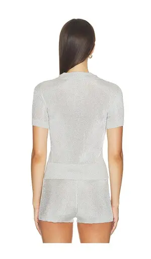 GUIZIO Mateo Polo Top In Metallic