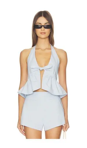 Majorelle Ruby Halter Top In Blue