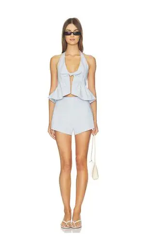 Majorelle Ruby Halter Top In Blue