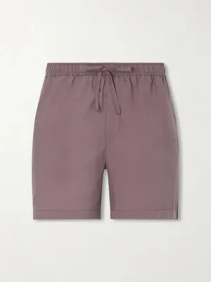 FRAME Summer Boxer Straight-leg Shell Shorts - Brown