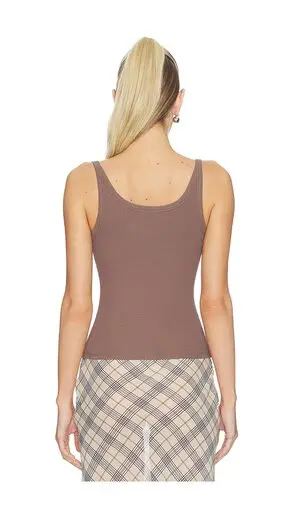 Lna Spence Rib Tank In Brown