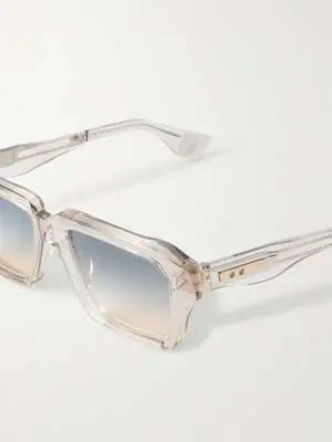 Dita Detron Square-frame Acetate Sunglasses - Beige
