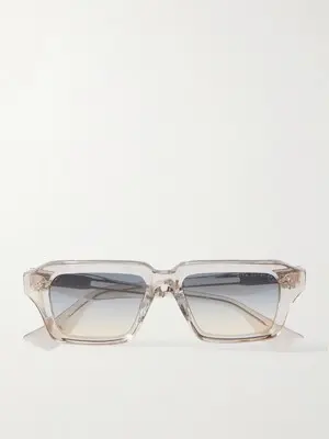 Dita DITA Detron Square-Frame Acetate Sunglasses Neutrals