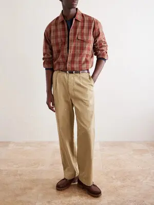 FRIZMWORKS Checked Cotton Shirt - Orange