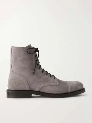 Brunello Cucinelli Suede Derby Boots
