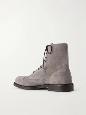 Brunello Cucinelli Suede Derby Boots