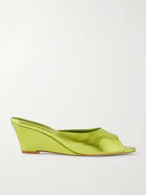 JAMIE HALLER The Kit Metallic Leather Mules
