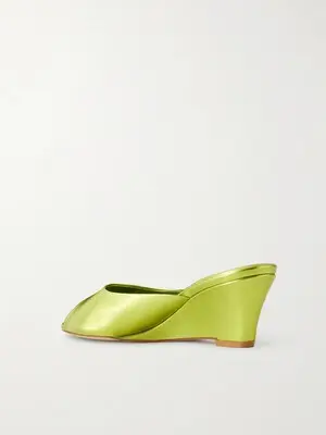 JAMIE HALLER The Kit Metallic Leather Mules