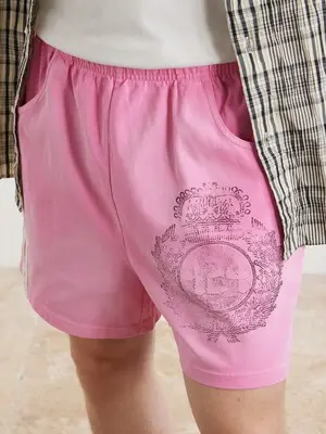 424 Striped Cotton-jersey Drawstring Shorts