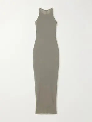Rick Owens Ribbed-jersey Halterneck Midi Dress