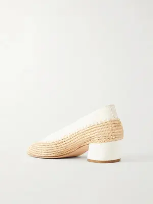 Gabriela Hearst Strength' Raffia And Suede Pumps - Neutrals