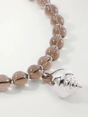 JULIETTA Eos Rhodium-plated Quartz Necklace