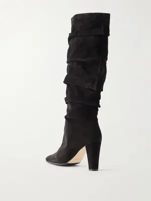 Manolo Blahnik Calassohi 90 Suede Knee High Boots
