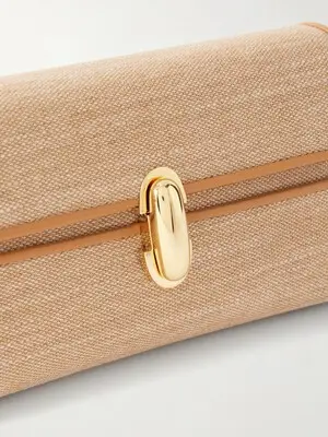 Savette Symmetry Canvas And Leather Mini Shoulder Bag