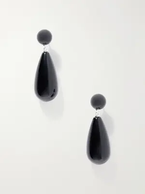 Lié Studio Lola Sterling Silver And Onyx Earrings - Black