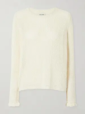 Escvdo Crochet Cotton Blouse