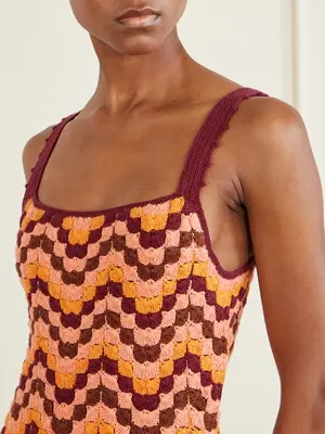 Escvdo Marea Crocheted Cotton Maxi Dress
