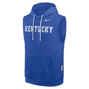 Nike Kentucky Sideline Dri-fit College Sleeveless Pullover Hoodie - Blue