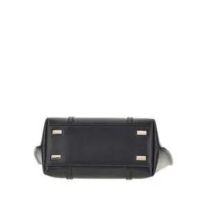 Tory Burch Perry Mini Shopping Bag In Grained Leather - Black