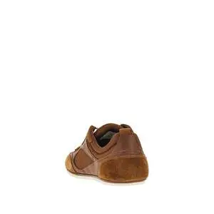 Tory Burch Mesh And Leather Lace-up Sneakers - Brown