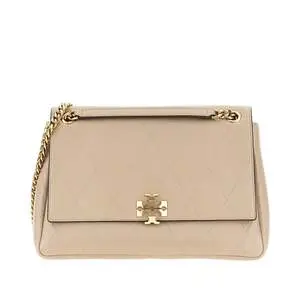 Tory Burch Charlie' Quilted Leather Bag - Beige