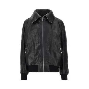 Rick Owens Dracuflight Leather Bomber Jacket