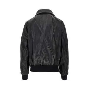 Rick Owens Dracuflight Leather Bomber Jacket