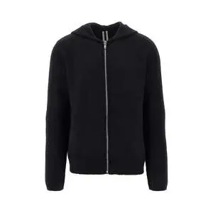 Rick Owens Knitted Full-zip Hoodie An - Black