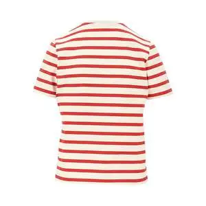 Tory Burch Triped T-hirt With Logo Detail