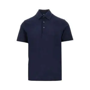 Herno Crepe Voile Jersey Polo Shirt - Blue
