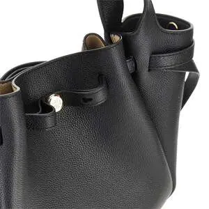Tory Burch Romy Grained Leather Bag - Black