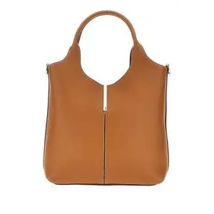 TOD'S Leather Small Shopping Tote Bag - Brown
