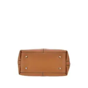 TOD'S Leather Small Shopping Tote Bag - Brown