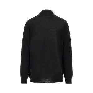 Rick Owens Oversized Turtleneck Sweater An - Black