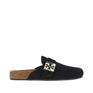 Tory Burch Mellow' Suede Leather Mules - Black
