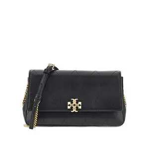 Tory Burch Quilted Leather Charlie Bag With Chain - Black
