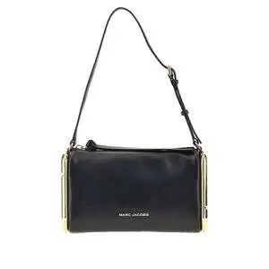 Marc Jacobs Small "scene" Leather Shoulder Bag With Gold-tone Hardware - Black