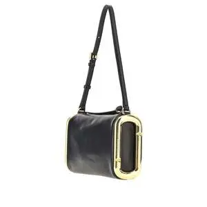 Marc Jacobs Small "scene" Leather Shoulder Bag With Gold-tone Hardware - Black