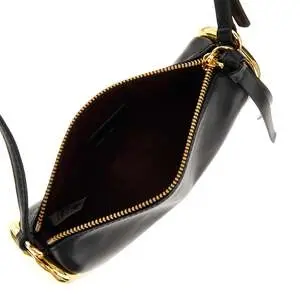 Marc Jacobs Small "scene" Leather Shoulder Bag With Gold-tone Hardware - Black