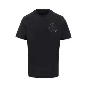 Moncler Rubberized Logo T-hirt - Black