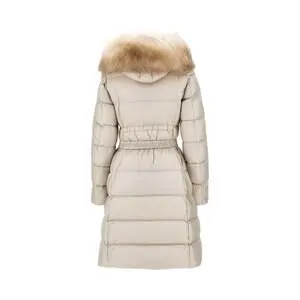 Moncler Boedc' Long Down Jacket Wth Shearlng Trm