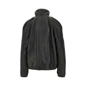 Saint Laurent Padded Leather Oversized Jacket