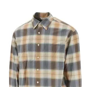 Auralee Check Light Wool Shirt