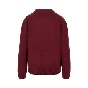Prada Wool And Cashmere Crew Neck Sweater With Logo